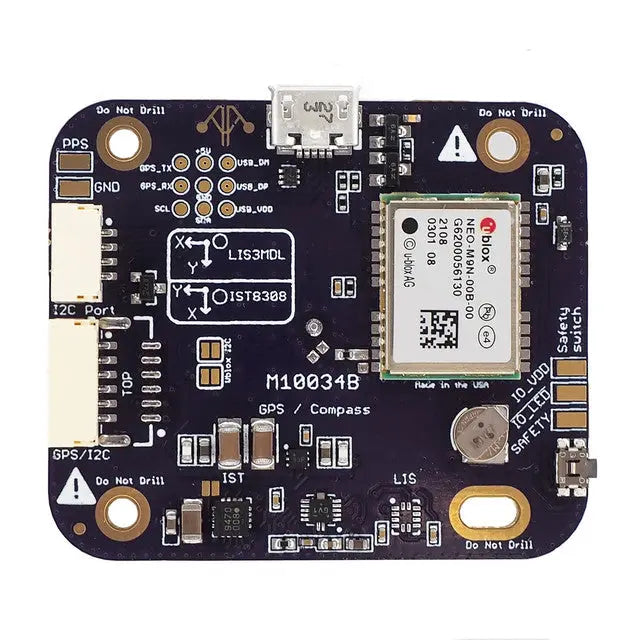 3DR GPS U-BLOX NEO-M9N - IST8308 - High-Precision GNSS and Compass ...