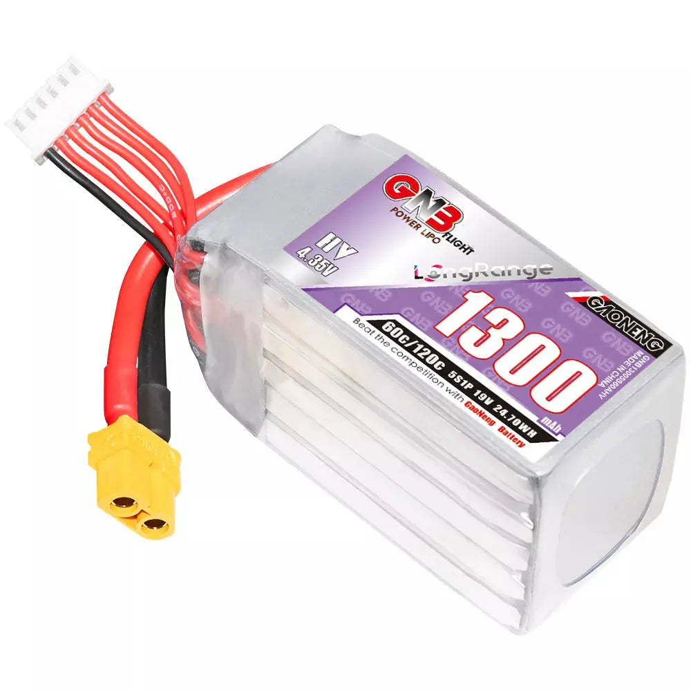 GAONENG GNB 1300MAH 19V HV 5S 60C 120C HV XT60 LiPo Battery - – NewBeeDrone