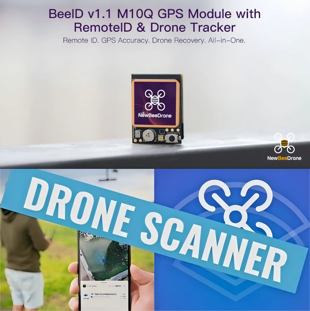 BeeID v1.1 M10Q – GPS, RemoteID & Drone Tracker in a Compact, FAA-Ready ...