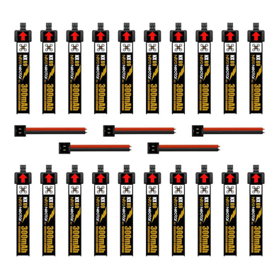 NewBeeDrone Nitro Nectar NX69 300mAh 1S 80C HV LiPo Battery 4xBatterie