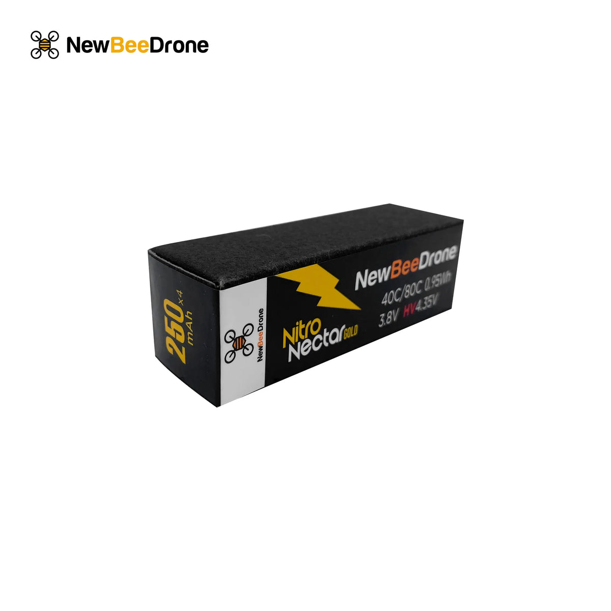 Nitro Nectar Gold 250mAh 1S HV LiPo Battery (4 Battery) - – NewBeeDrone